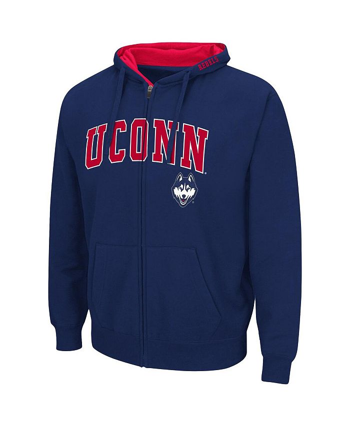Colosseum Men's Navy UConn Huskies Arch and Logo 3.0 Full-Zip Hoodie ...