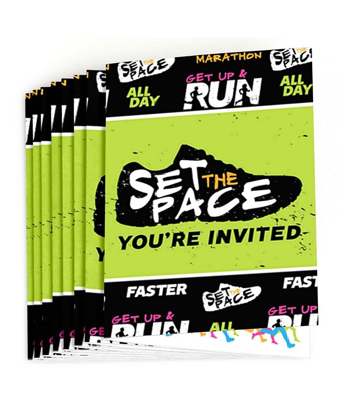 Big Dot of Happiness Set the Pace - Running - Fill-in Track Marathon ...