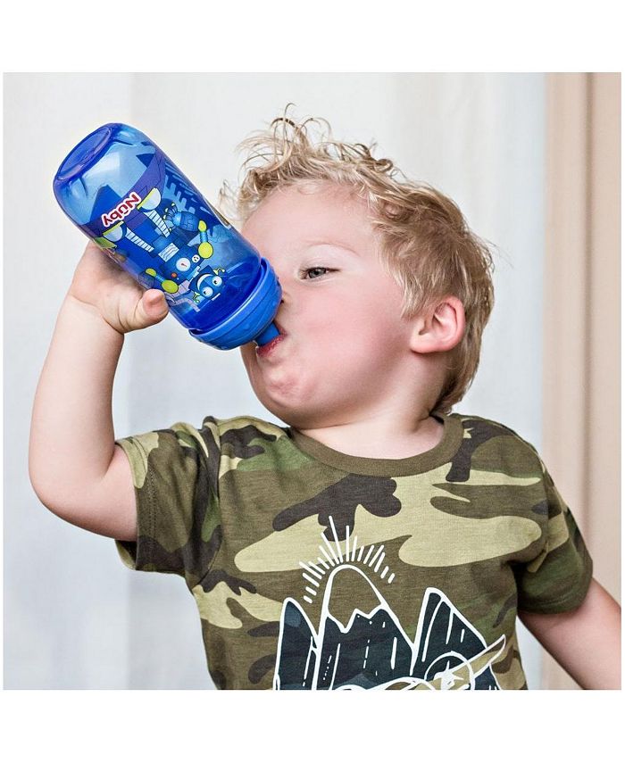 Nuby Busy Sipper 2 Stage Cup, No Spill Spout and Pop Up Sipper, 12 oz ...