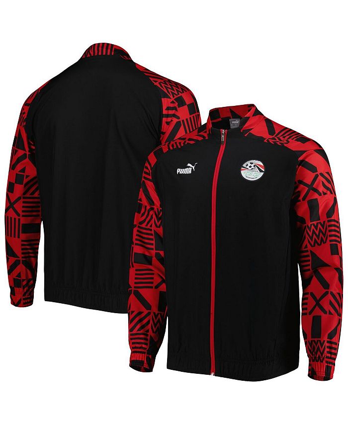 Puma Men's Black Egypt National Team Pre-Match Raglan Full-Zip Training ...
