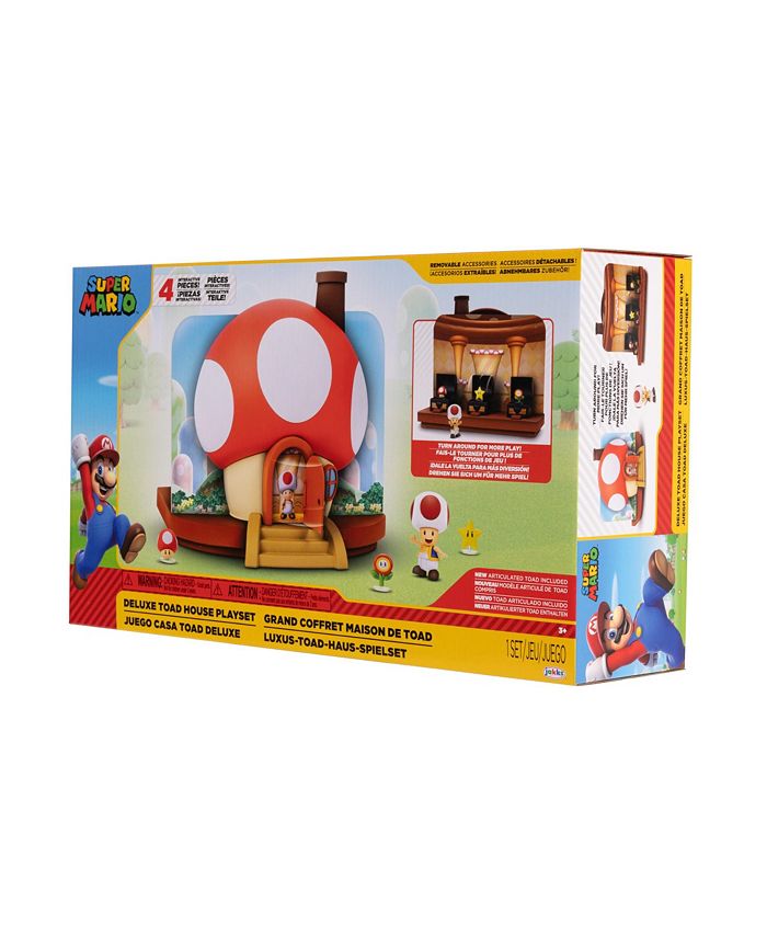 SUPER MARIO World of Nintendo 2.5" Deluxe Toad House Playset - Macy's