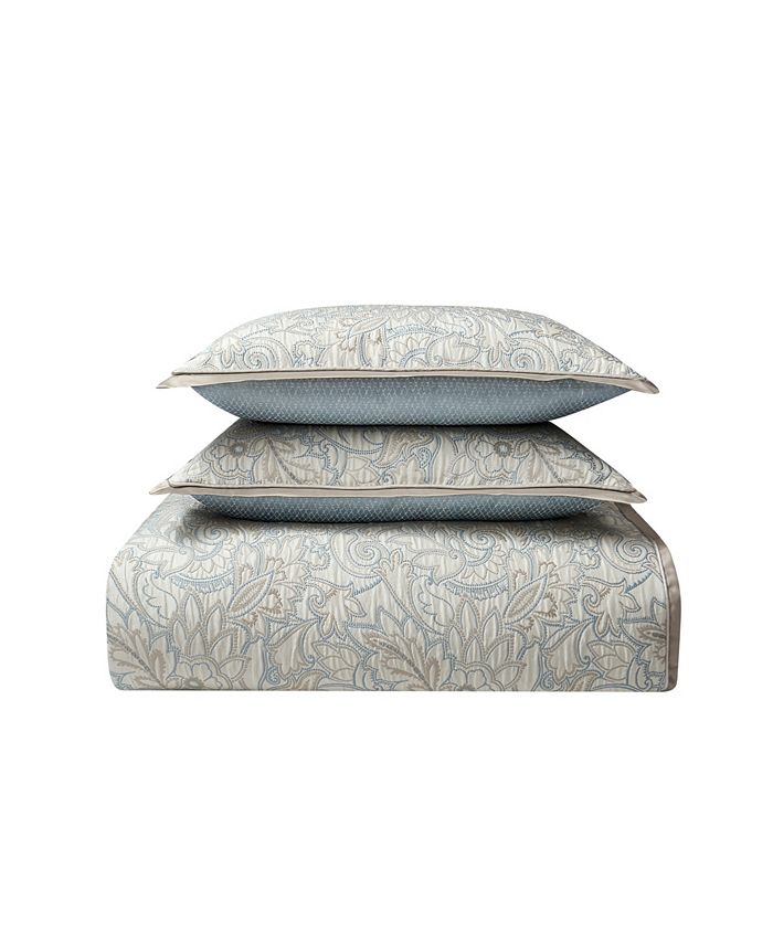 Waterford Springdale Paisley Reversible 6 Piece Comforter Set, Queen ... Waterford Springdale Paisley Reversible 6 Piece Comforter Set, Queen ...