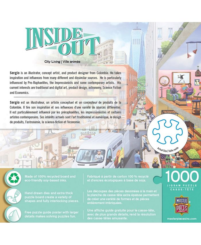 Masterpieces Inside Out - City Living 1000 Piece Jigsaw Puzzle - Macy's