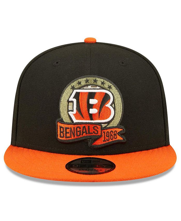 New Era Men's Black, Orange Cincinnati Bengals 2022 Salute To Service ...