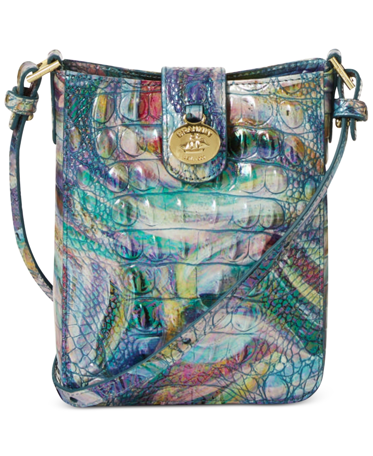 Brahmin Marley Melbourne Embossed Leather Crossbody In Elope | ModeSens