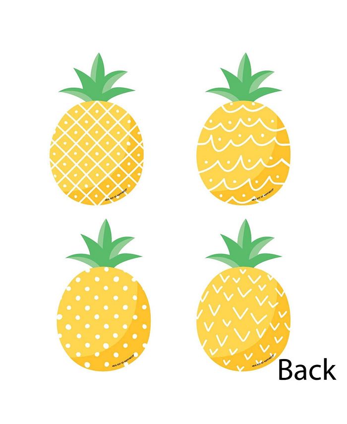 Big Dot of Happiness Tropical Pineapple - Decorations DIY Summer Party ...