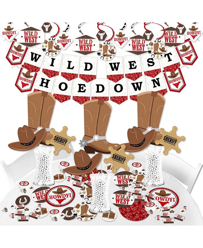 Big Dot of Happiness Western Hoedown - Wild West Cowboy Party Supplies ...