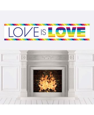 Love is Love - LGBTQIA+ Pride - Rainbow Party Decorations Party Banner ...