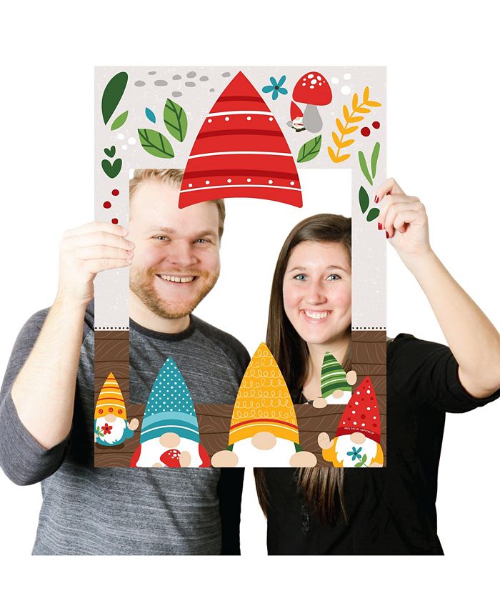 Big Dot of Happiness Garden Gnomes - Forest Gnome Party Selfie Photo ...