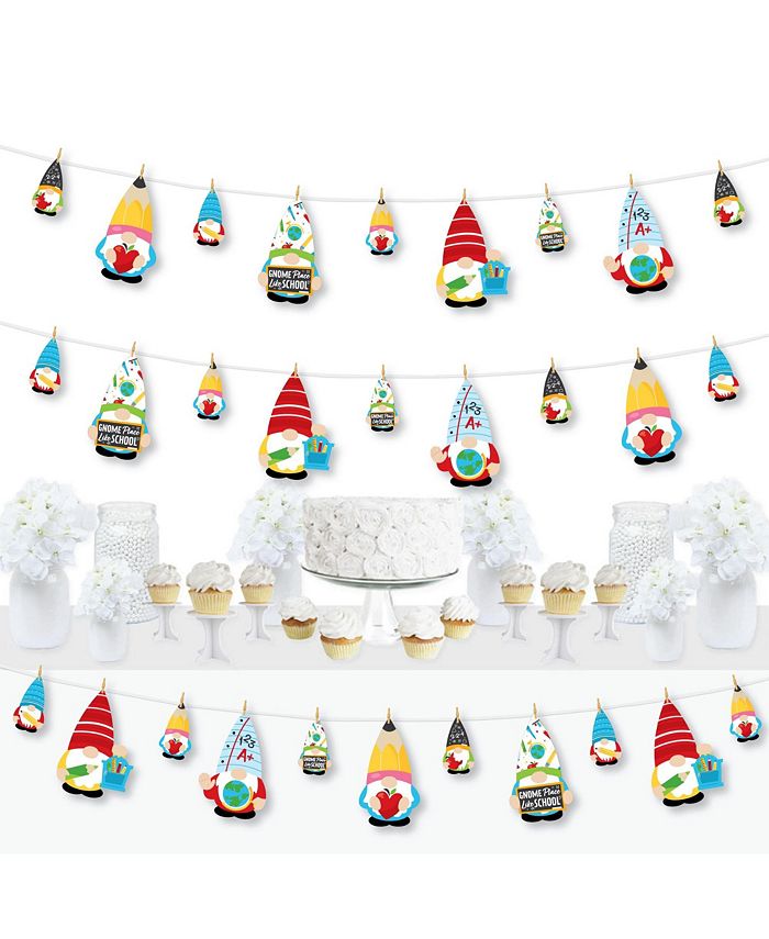 Big Dot of Happiness School Gnomes - Teacher & Classroom DIY Decor ...
