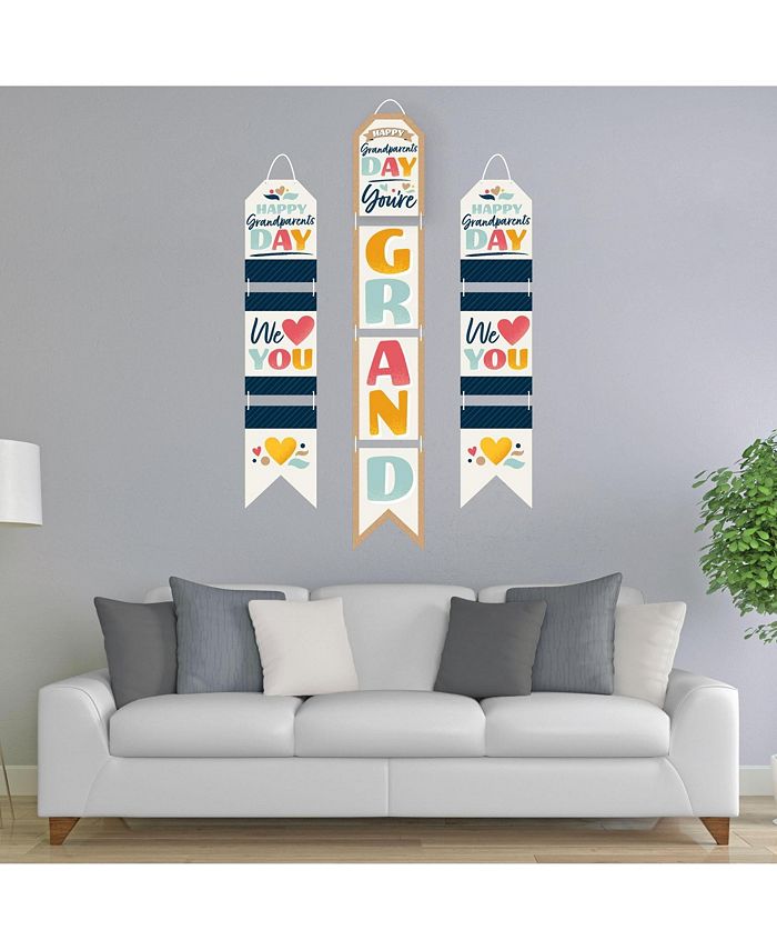 Big Dot of Happiness Happy Grandparents Day - Hanging Vertical Paper ...