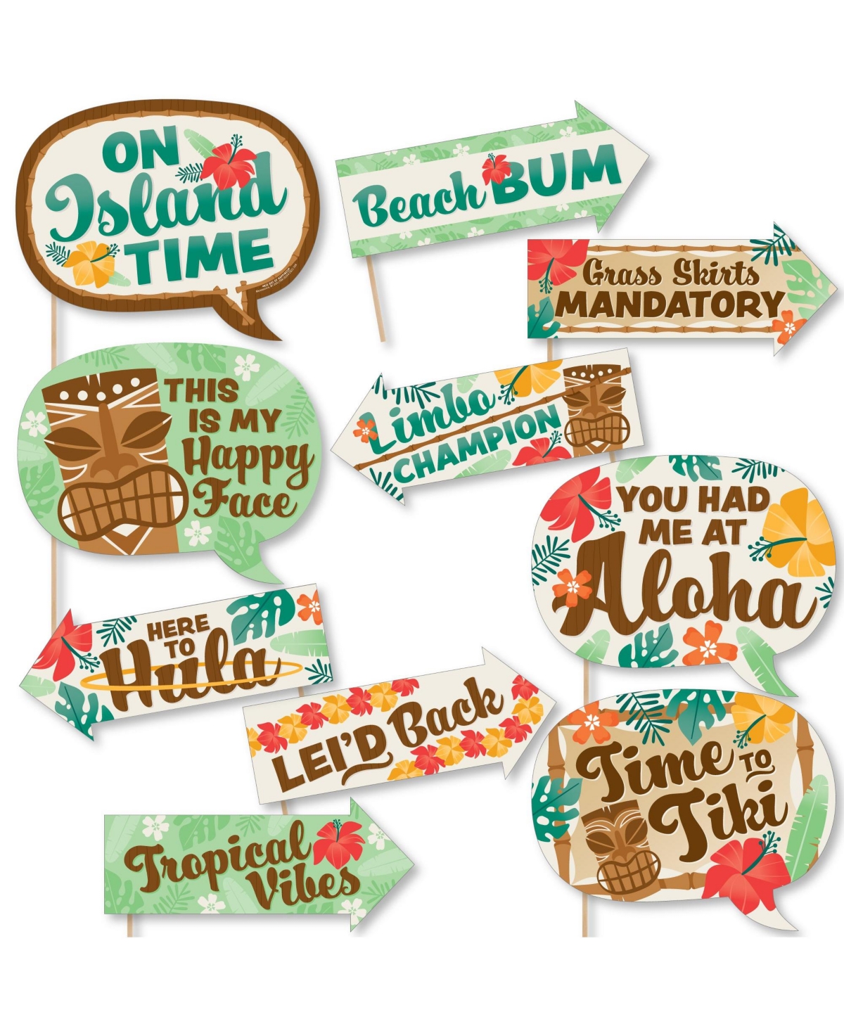 Big Dot Of Happiness Funny Tropical Luau - Hawaiian Beach Party Photo ...