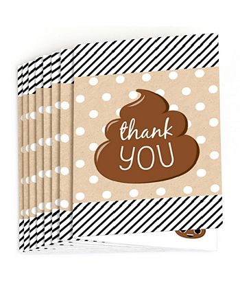 Big Dot of Happiness Party 'Til You're Pooped - Poop Emoji Party Thank ...
