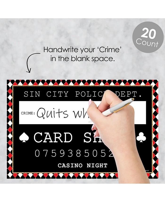 Big Dot of Happiness Las Vegas - Party Mug Shots - Photo Booth Props ...