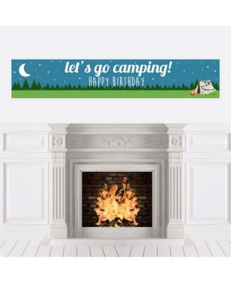 Happy Camper - Camping Happy Birthday Decorations Party Banner - Macy's