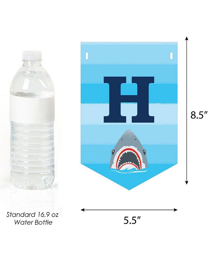 Big Dot of Happiness Shark Zone - Jawsome Shark Bunting Banner - Party ...