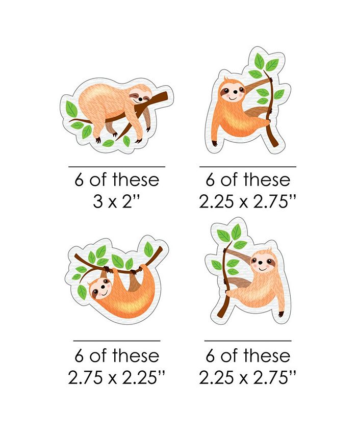 Big Dot of Happiness Let's Hang - Sloth - DIY Shaped Baby Shower or ...