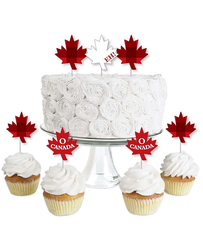 Big Dot of Happiness Canada Day - Dessert Cupcake Toppers - Canadian ...