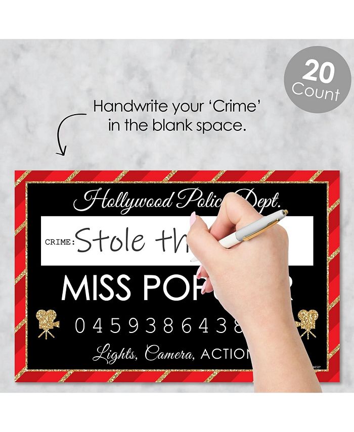 Big Dot of Happiness Red Carpet Hollywood - Party Mug Shots - Photo ...