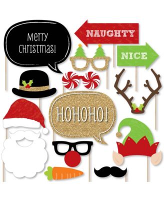 Christmas Party - Photo Booth Props Kit - 20 Count - Macy's