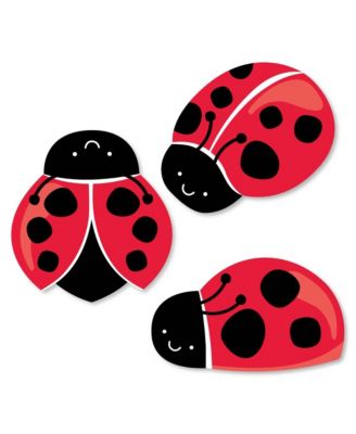 Happy Little Ladybug - DIY Shaped Baby Shower or Birthday Party Cut ...