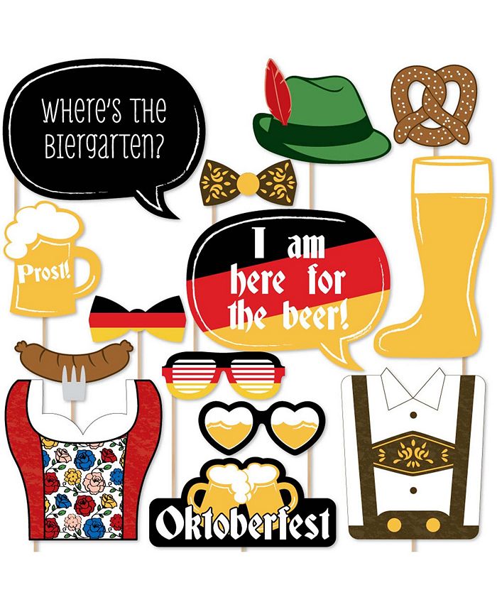 Big Dot of Happiness Oktoberfest - Beer Festival Photo Booth Props Kit ...