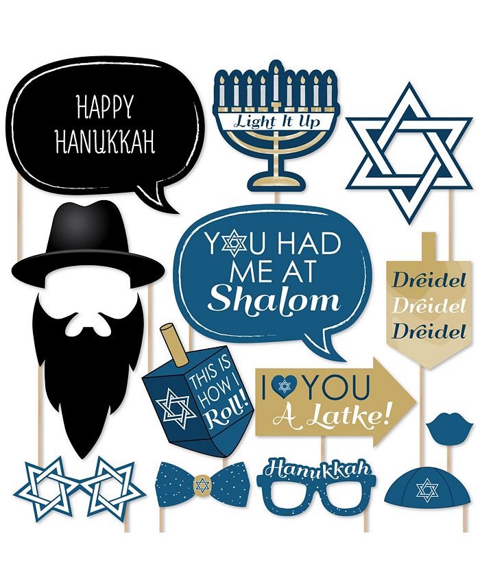 Big Dot of Happiness Happy Hanukkah - Hanukkah & Chanukah Photo Booth ...