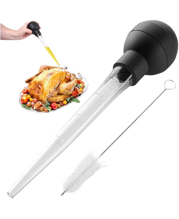 Zulay Kitchen Transparent Turkey Baster With Detachable Bulb Includes ...