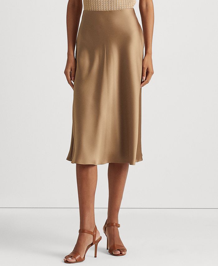 Lauren Ralph Lauren Women's Satin Charmeuse A-Line Skirt & Reviews - Skirts - Women - Macy's