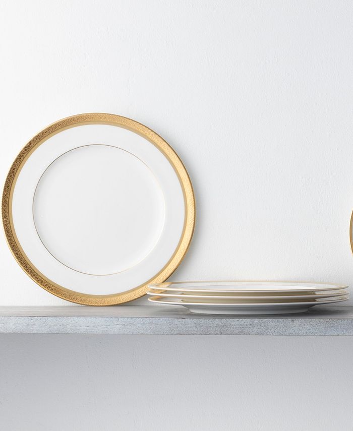 Noritake Summit Gold Set of 4 Dinner Plates, Service For 4 - Macy's