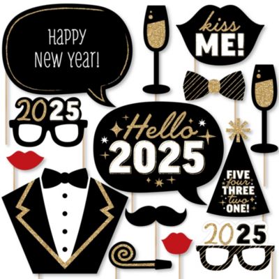 Hello New Year - 2023 NYE Party Photo Booth Props Kit - 20 Count - Macy's