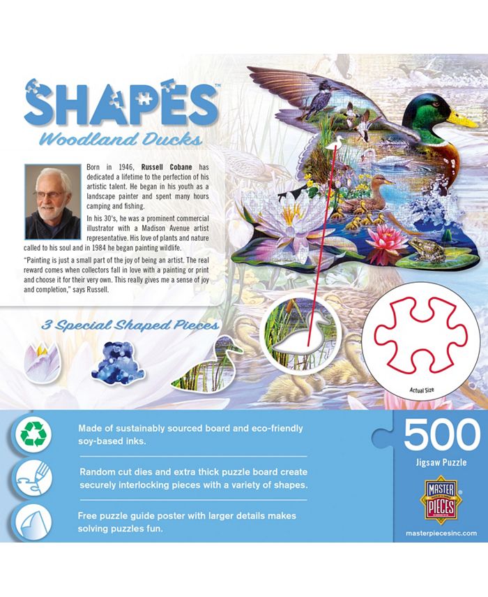 Masterpieces Shapes - Woodland Ducks 500 Piece Jigsaw Puzzle - Macy's