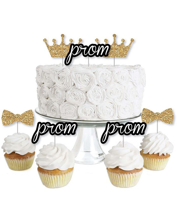 Big Dot of Happiness Prom - Dessert Cupcake Toppers - Prom Night Party ...