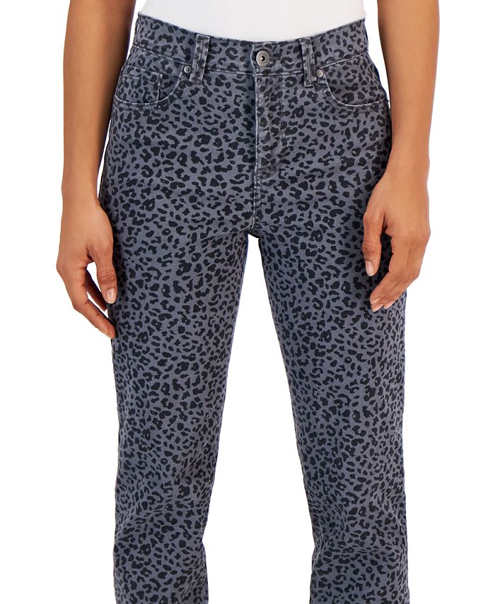 Style & Co Women's Printed Denim Straight-Leg Jeans, Created for Macy's ...
