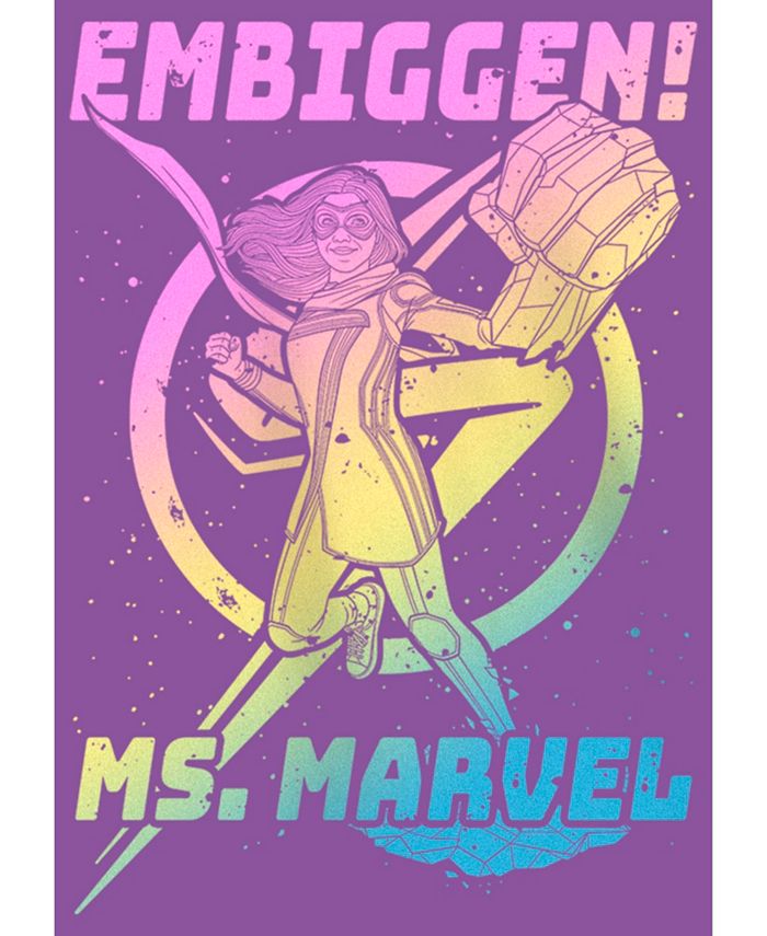Marvel Girl's Ms. Marvel Embiggen Punch Child T-Shirt - Macy's