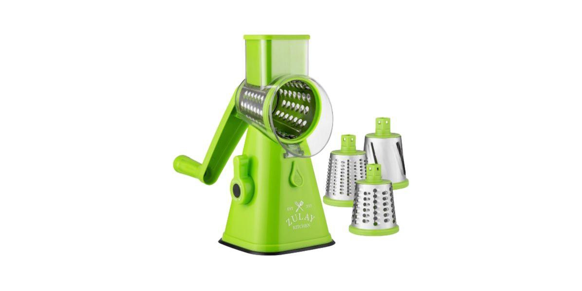 Click here for Zulay Kitchen Manual Rotary Cheese Grater With 3 I... prices