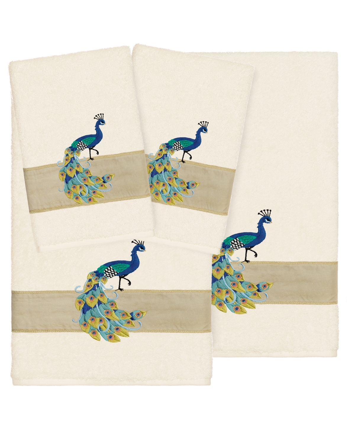 Click here for Linum Home Turkish Cotton Penelope Embellished 4-P... prices