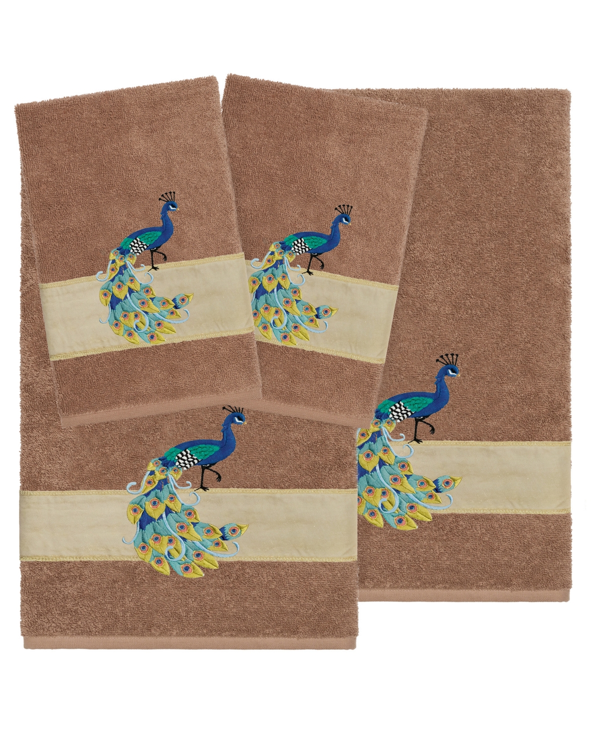 Click here for Linum Home Turkish Cotton Penelope Embellished 4-P... prices