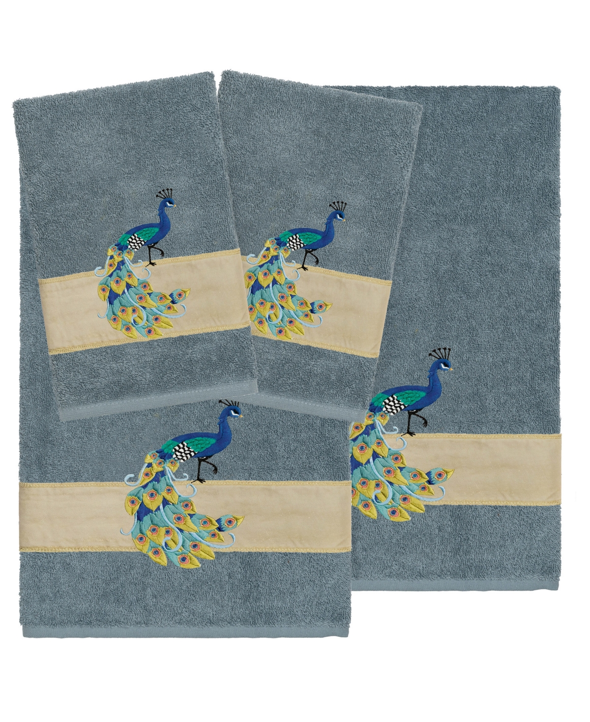 Click here for Linum Home Turkish Cotton Penelope Embellished 4-P... prices