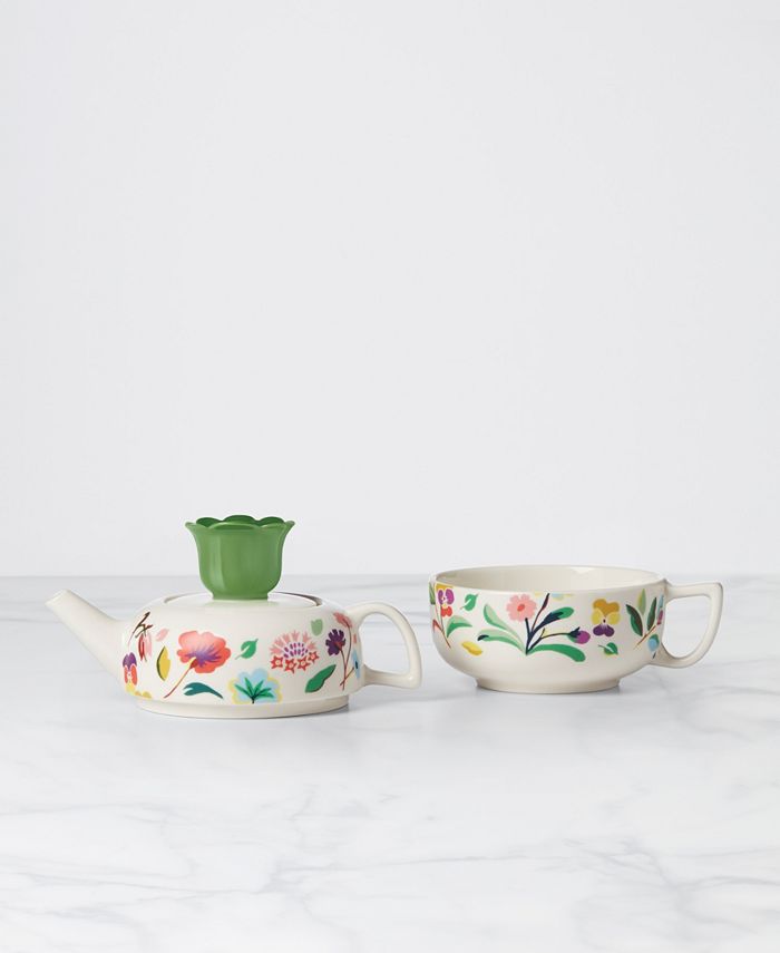 kate spade new york Garden Floral Tea for one Tea Pot 2 Piece Set - Macy's