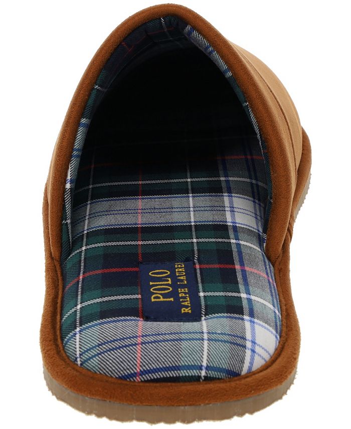 Polo Ralph Lauren Men's Klarence Plaid Scuff Slipper - Macy's