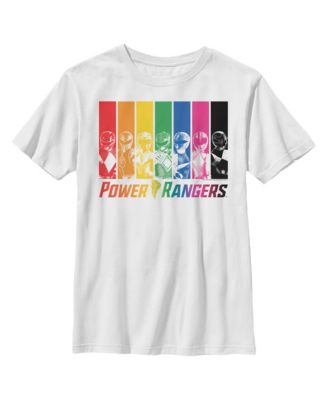 Boy's Power Rangers Mighty Rainbow Colors Group Child T-Shirt - Macy's