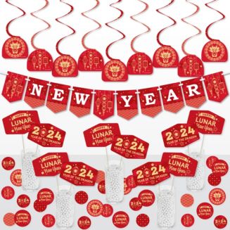 Big Dot of Happiness Lanterns - 2023 Lunar New Year Supplies Decoration ...