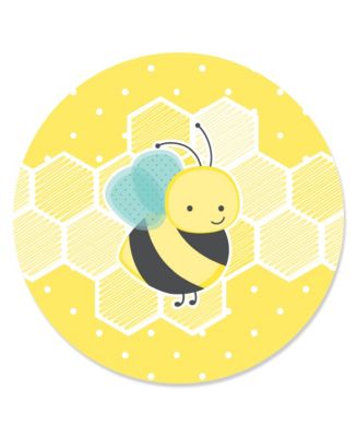 Honey Bee - Baby Shower or Birthday Party Circle Sticker Labels - 24 ...