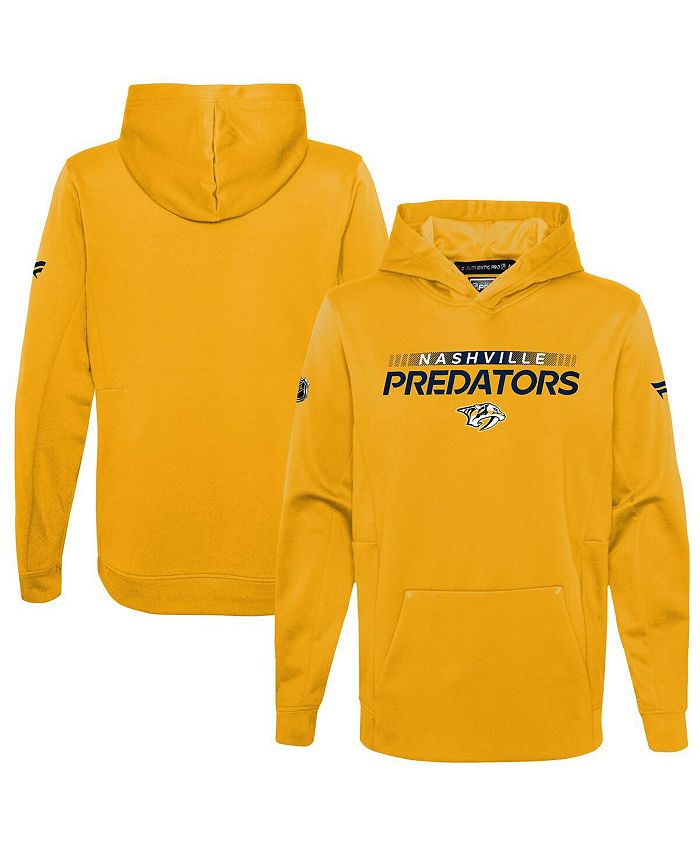 Fanatics Big Boys and Girls Gold Nashville Predators Authentic Pro ...