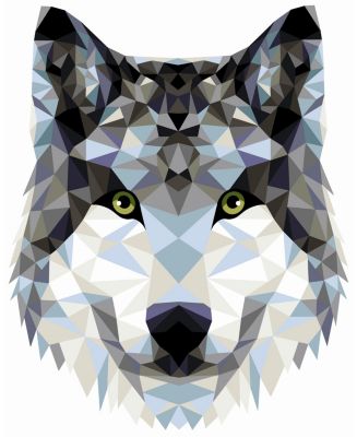 Painting by Numbers Kit Crafting Spark Celebration Poly Wolf P004 19.69 ...