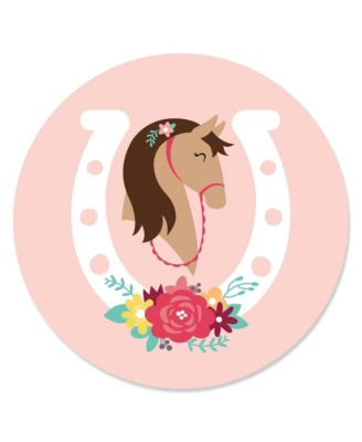 Big Dot of Happiness Run Wild Horses - Pony Birthday Party Circle ...