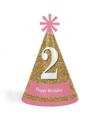 Big Dot of Happiness 2nd Birthday Girl - Two Much Fun - Cone Happy ...