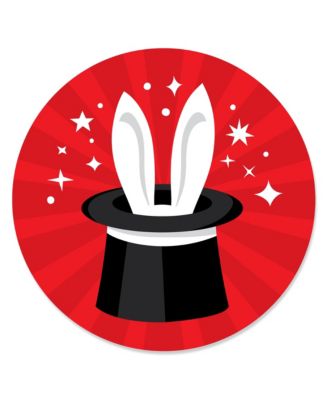 Ta-Da, Magic Show - Magical Birthday Party Circle Sticker Labels - 24 ...