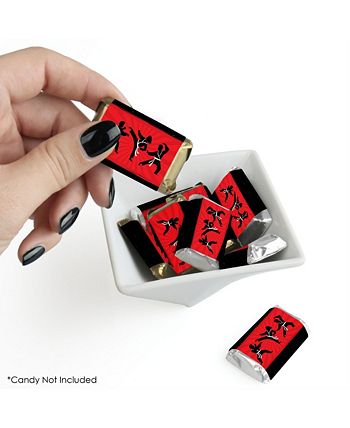 Big Dot of Happiness Karate Master Mini Candy Bar Stickers Martial Arts ...